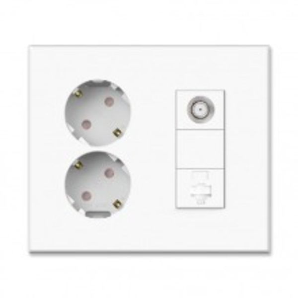 TI1 화이트 통합수구 콘센트2구+CATV 2방+인터넷 8P 1구 틸인스 - SSG.COM