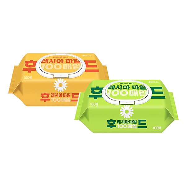 쌍용 코디 후레시아 마일드 물티슈 캡형 100매X10개 - SSG.COM