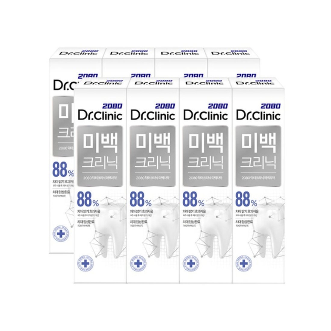 2080 닥터크리닉 미백 치약 120g 8개, 믿고 사는 즐거움 SSG.COM