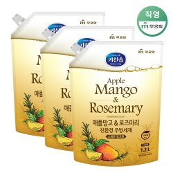 [키친솝] 애플망고앤로즈마리 친환경 주방세제 1.2L x 3개 - SSG.COM