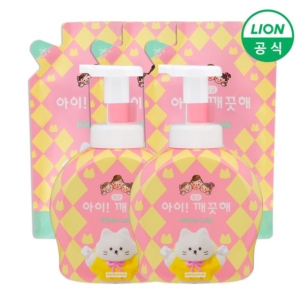 아이깨끗해 어프어프 핸드워시 용기 490ml 2개+리필 450ml 3개 - SSG.COM