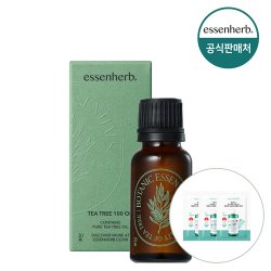 [에센허브] 티트리 100 오일_20ml+(증) 티트리 아크네 데일리워시 5ml x 3매 - SSG.COM