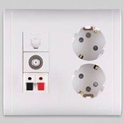 통합수구 매입콘센트 2구+8P+CATV 2방+스피커잭 미 - SSG.COM