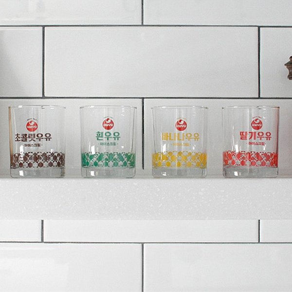 서울우유 레트로 유리잔 (4type) - SSG.COM