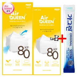에어퀸 KF80 황사 마스크 100매 + 동아제약 가그린 10ml 3포 증정 [공식총판] - SSG.COM