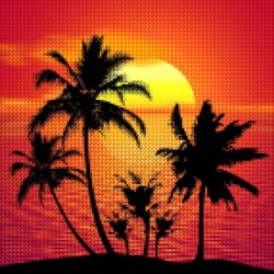 투코비 DIY 보석십자수 25x25 외딴섬의 석양 D25-34 - SSG.COM