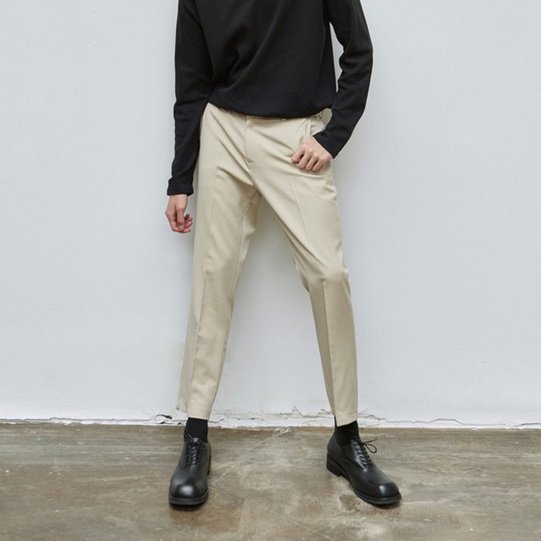1300K STRAIGHT CROP SLACKS BEIGE , 믿고 사는 즐거움 SSG.COM