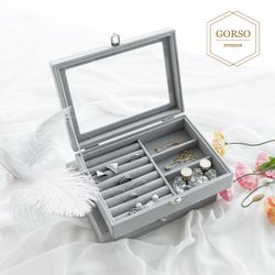 고르소 벨벳 미니 칸칸 주얼리 보관함 케이스 2size - SSG.COM