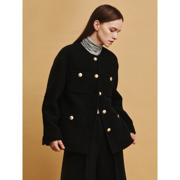 SLUB TWEED HALF JK (BK) - SSG.COM