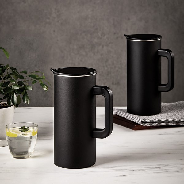 [모던하우스] 모던 스테인리스 304 냉장고물병 1.5L 2P세트 블랙 - SSG.COM