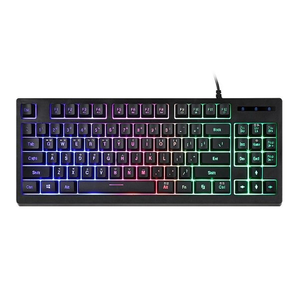 앱코 HACKER K150 텐키리스 레인보우 LED 게이밍 멤브레인 - SSG.COM