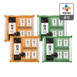 [CJ직배송] 햇바삭명가김 재래김 4g*16ea X 2개 + 햇바삭명가김 파래김 4g*16 X 2개 - SSG.COM