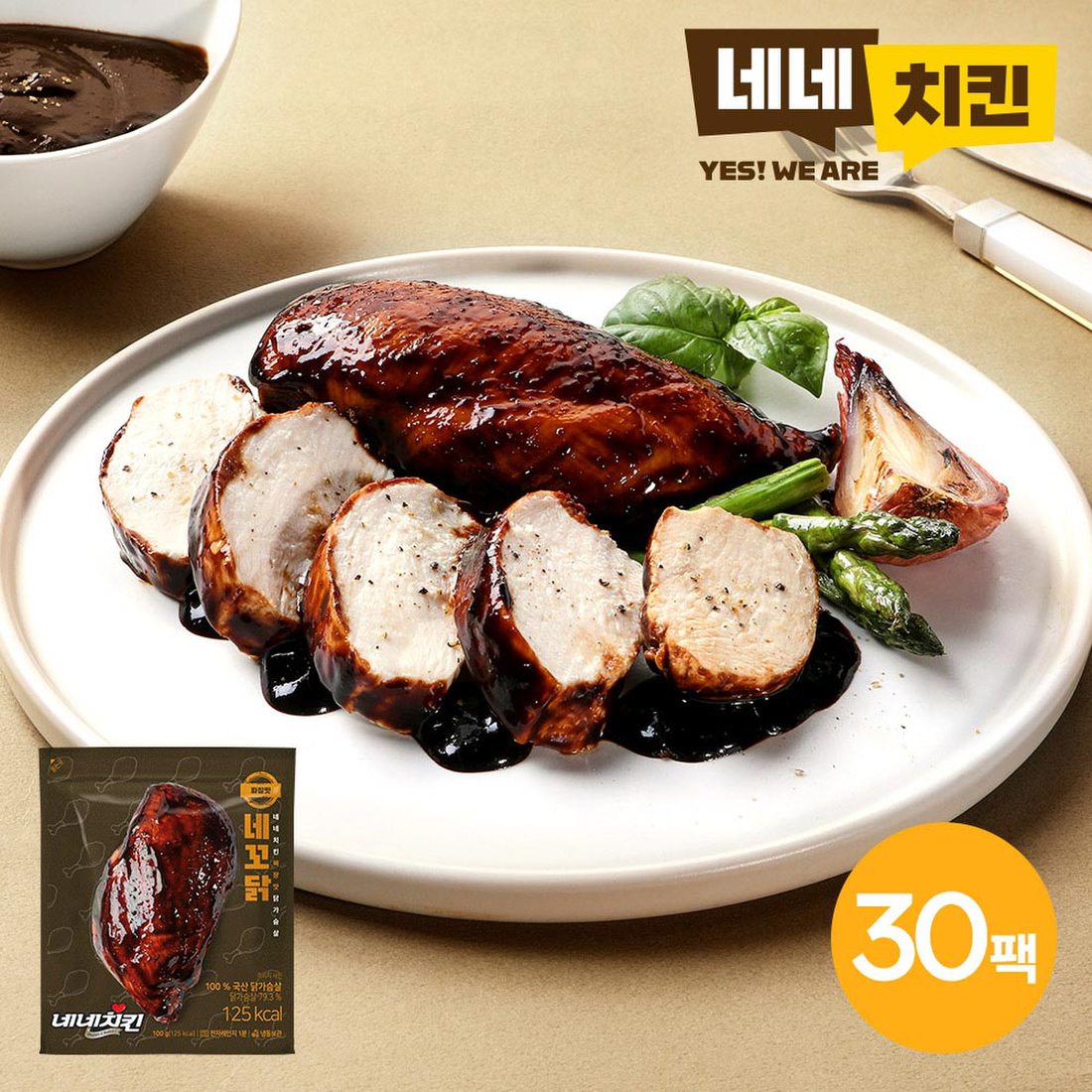 [네네치킨] 네꼬닭 짜장맛 닭가슴살 100g 30팩, 믿고 사는 즐거움 SSG.COM
