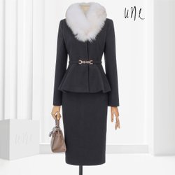윈(une) [77까지][벨트SET]모던시크울터치자켓+스커트SET - SSG.COM