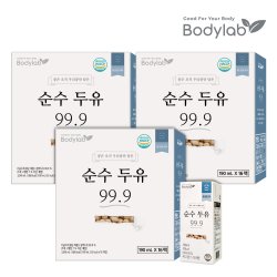 바디랩 국산콩 순수두유 99.9 190ml 16팩 x3박스 - SSG.COM