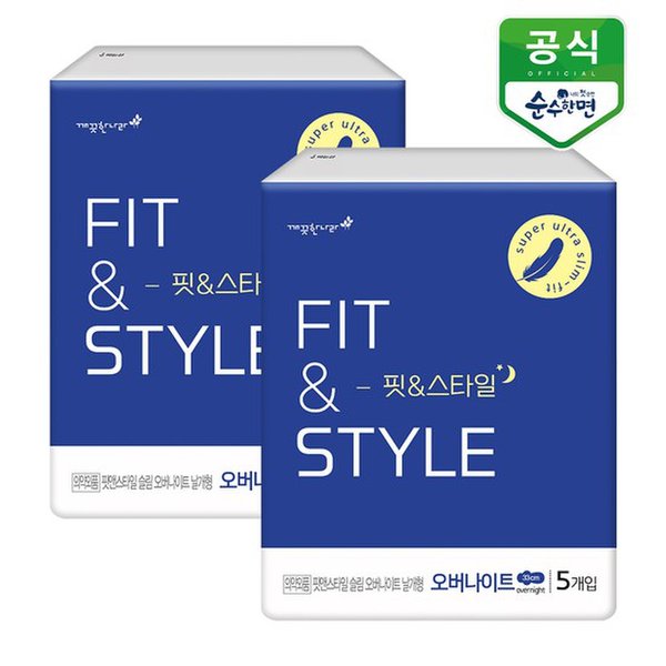 핏앤스타일 생리대 오버나이트 5P x 2팩 - SSG.COM
