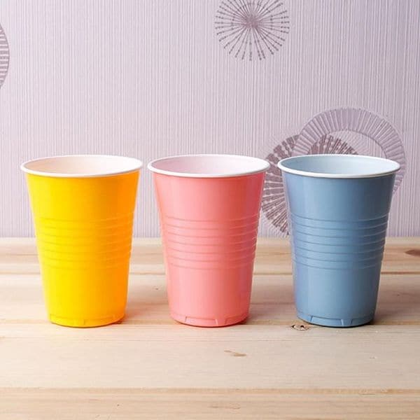 플라스틱컵 물컵 플라스틱물컵 칼라컵 물잔 일회용위생컵 물 6p 250ml X ( 5매입 ) - SSG.COM