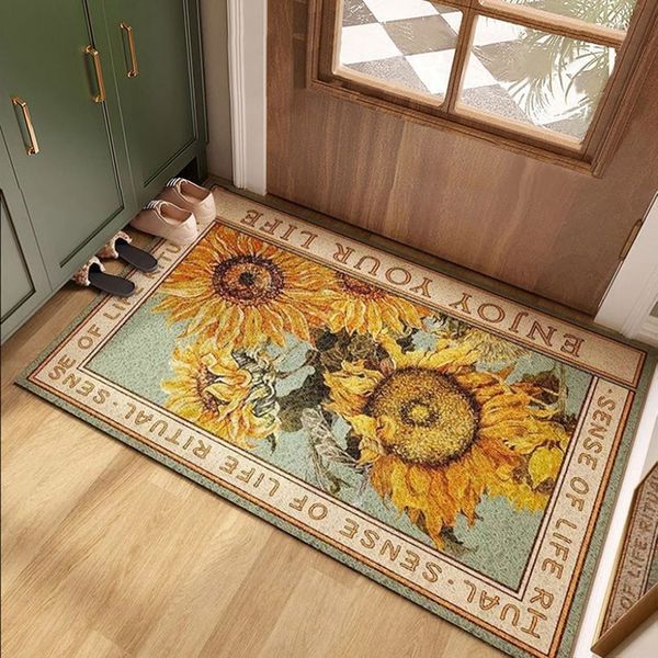 행운을 불러들이는 해바라기 현관매트 pvc 80x120 - SSG.COM
