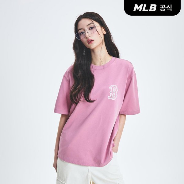 [공식] [카리나 착장] 베이직 스트릿 로고 오버핏 반팔 티셔츠 BOS (Ptn.Pink) 3ATSB0353-43PKP ...