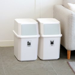 리벤스 자우버탁 멀티 가정용 재활용 분리수거함 40L(화이트) 2P - SSG.COM