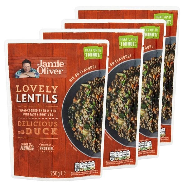 Jamie Oliver Lovely Lentils Pouch 러블리 렌틸 콩 파우치 영국 직구 250g 4팩 - SSG.COM