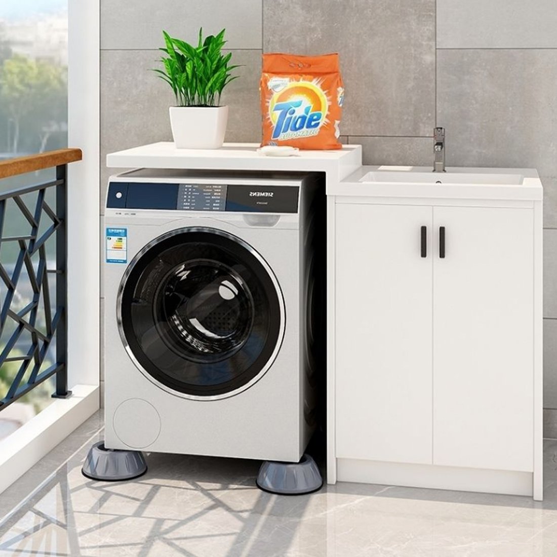 세탁기 다리 4p 발판 드럼세탁기 진동방지 받침대 4p- X ( 5매입 ), 믿고 사는 즐거움 SSG.COM