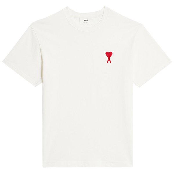 하트 로고 반팔 티셔츠 UTS004 726 175 NATURAL WHITE/RED [AIC117ow] - SSG.COM