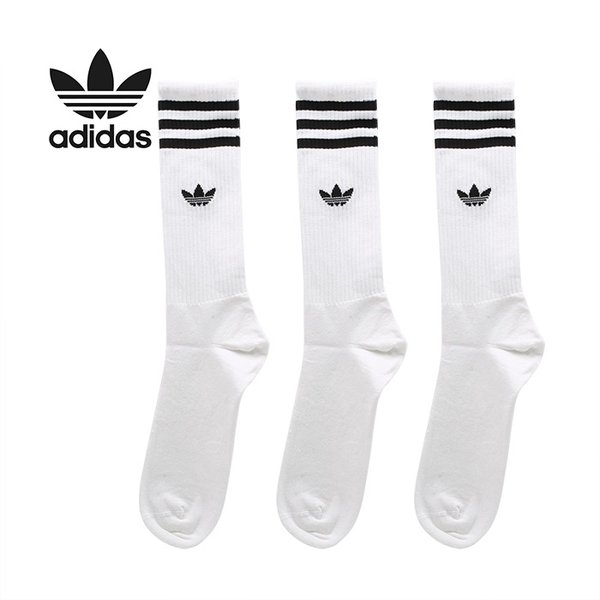 아디다스 솔리드 크루 삭스 3P 화이트 (IJ0734) - SSG.COM