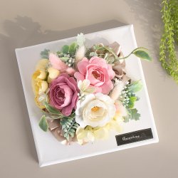 라넌큘러스 조화 꽃 캔버스 액자 스마일 set 20cm 인테리어 벽걸이 장식 소품 꾸미기 - SSG.COM