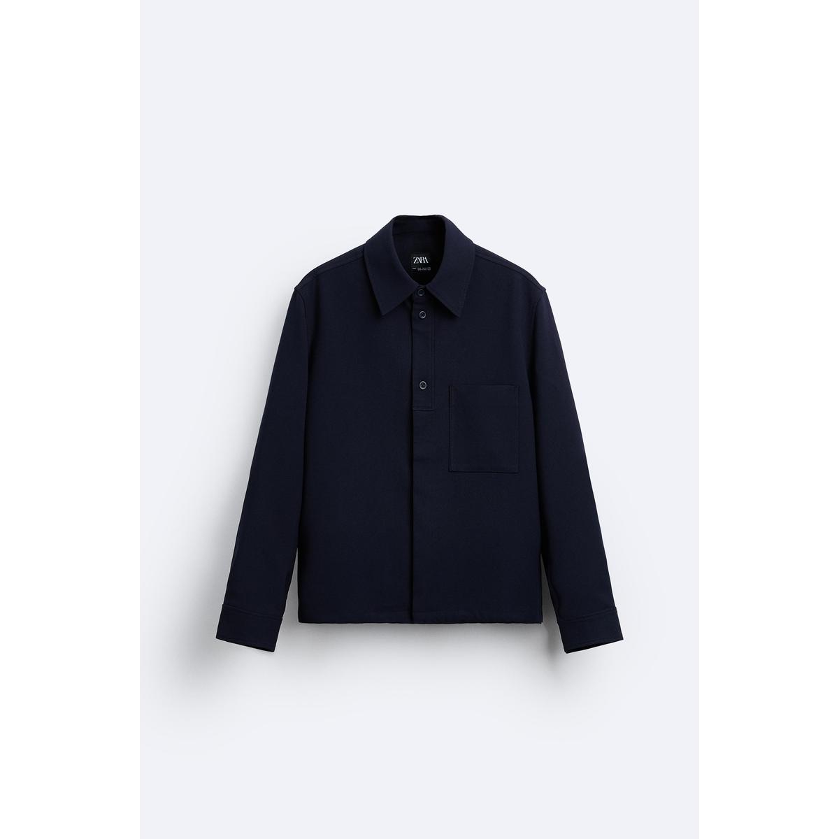 자라 크롭핏 오버셔츠 4432/403 NAVY BLUE - SSG.COM