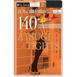 일본 아츠기 스타킹 Atsugi 140 데니어 블랙 ML 2켤레 1379633 - SSG.COM