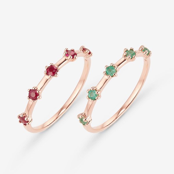 [도로시] 14k 베리 루비&에메랄드 반지(2type) - SSG.COM