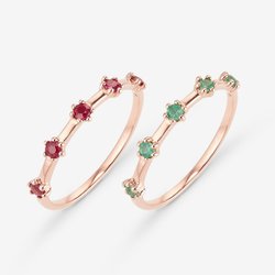 [도로시] 14k 베리 루비&에메랄드 반지(2type) - SSG.COM