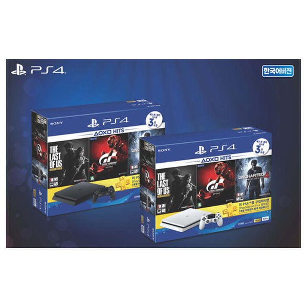 [PS4] HITS 번들 패키지(500GB 슬림 본체+The Last of Us Remastered+Uncharted 4: A Thief’s End+Gran Turismo ...