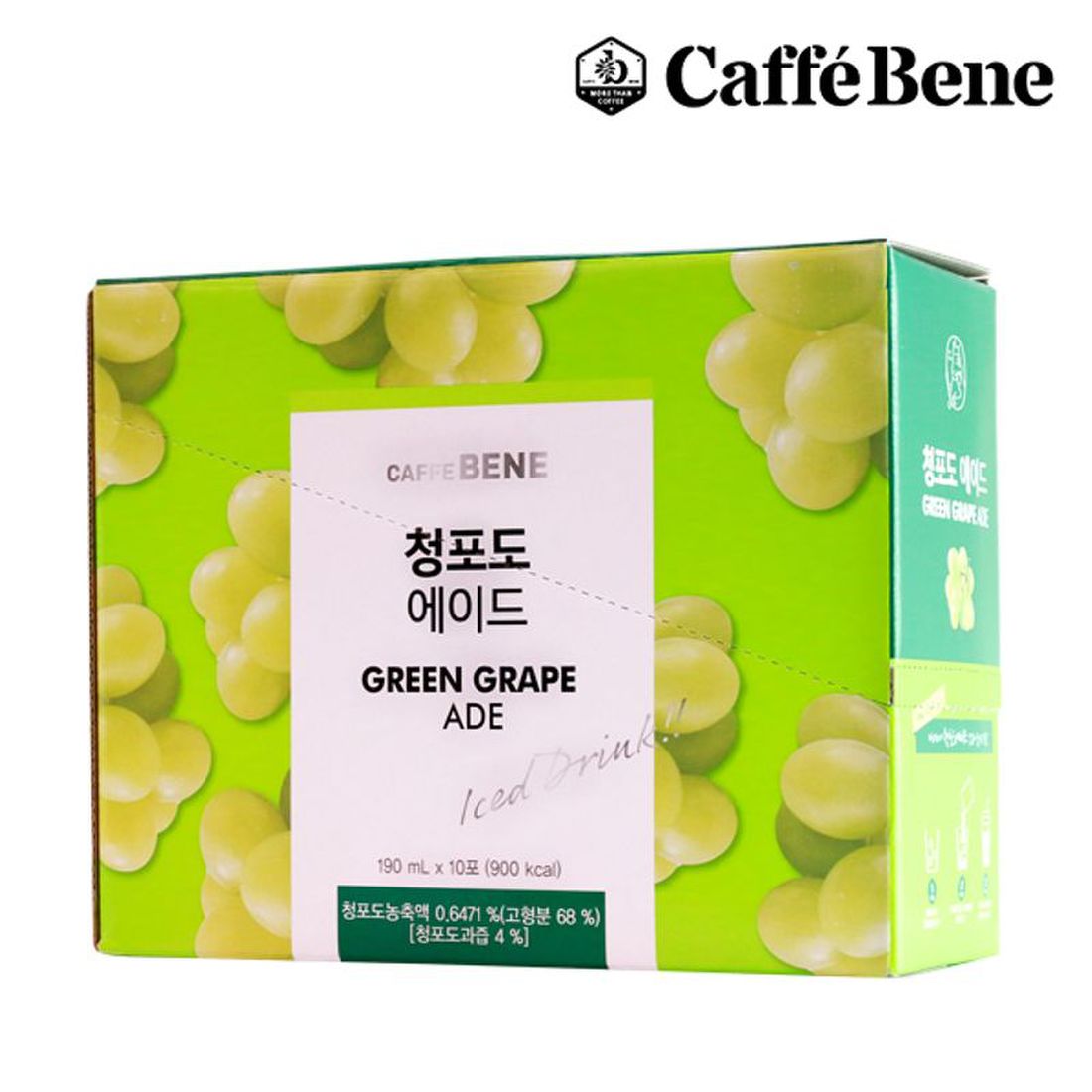 [카페베네] 청포도에이드 파우치 (190ml x 10팩)[32304570], 믿고 사는 즐거움 SSG.COM