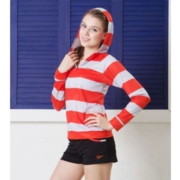 쿠기 여자 수영복 래쉬가드 빨강 비치웨어 세트 4p - SSG.COM