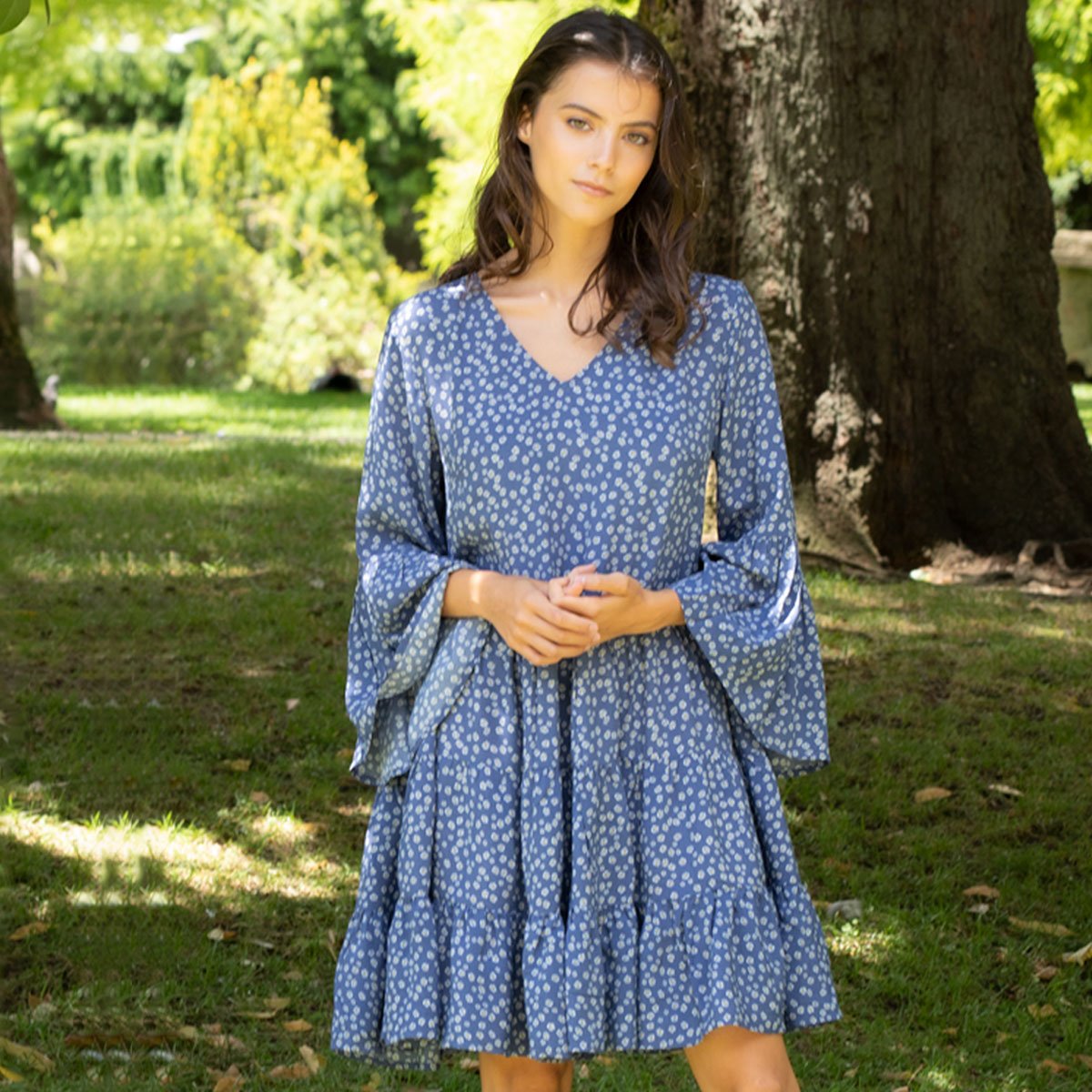 Denim flower (Mini dress)(1017) - SSG.COM