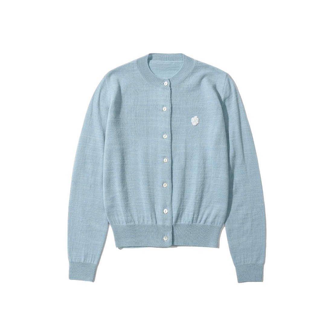 2022 BASIC PATCH KNIT CARDIGAN (WOMEN) [SKYBLUE], 신세계백화점