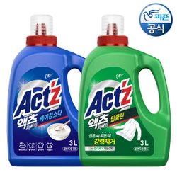 액츠 세탁세제 퍼펙트 딥클린/베이킹소다 3L 용기 x 2개 - SSG.COM