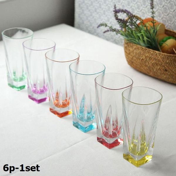 무지개 유리컵 6P 1세트 - SSG.COM