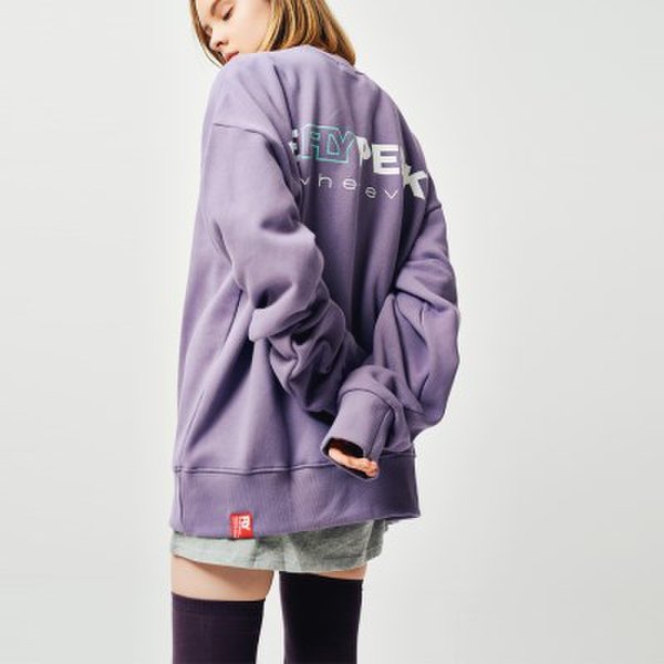[UNISEX](기모) 웨어에버 헤비코튼 오버핏 스&셔츠 (Purple) - SSG.COM