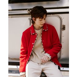 [22FW] [LF몰 단독][D-TRAVEL]레드 체크배색 플리스 긴팔 DLJU2DF82R2 - SSG.COM