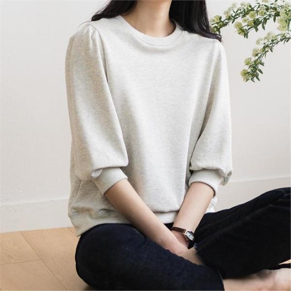 [모드제니] 모드 라운드 퍼프 7부 맨투맨 (10005053) - SSG.COM