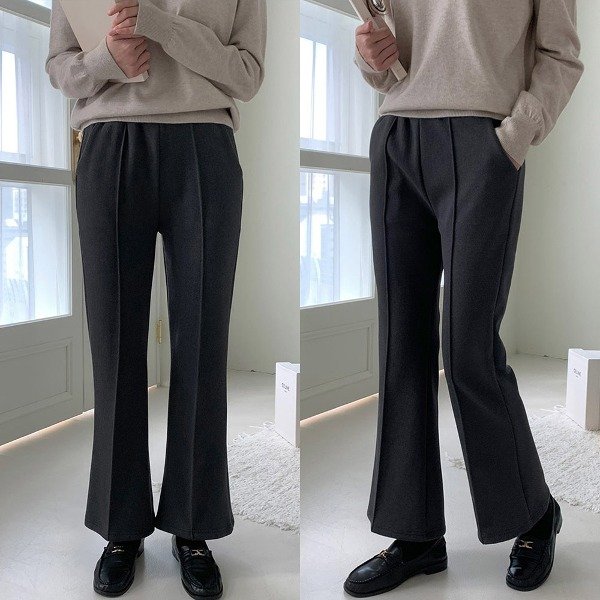 여성 밍크기모 핀턱 부츠컷 팬츠 스판 바지 (PTS-527) - SSG.COM