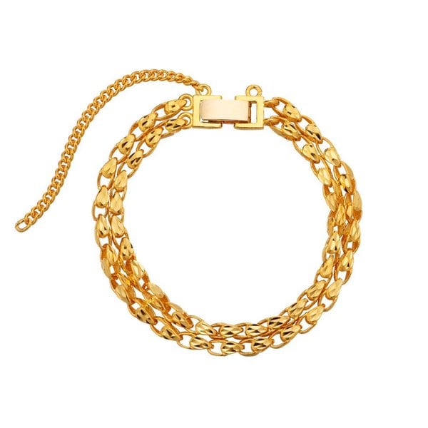 여자 순금 팔찌 체인 두줄 물방울 24K 11.25g 18K장식 - SSG.COM