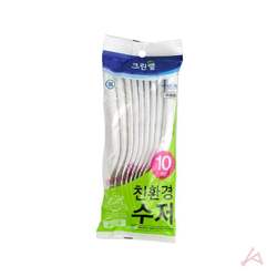 캠핑 행사 모임 잔치 다회용 일회용 수저 10P X ( 5매입 ) - SSG.COM