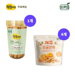 프로엠 착한과자 미니그리시니 90g x 1개 + 제주감귤전병 30g x 4개 - SSG.COM