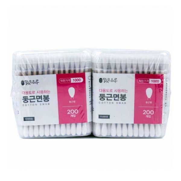 BTM 사각 원터치 둥근면봉 200개입 6통 - SSG.COM