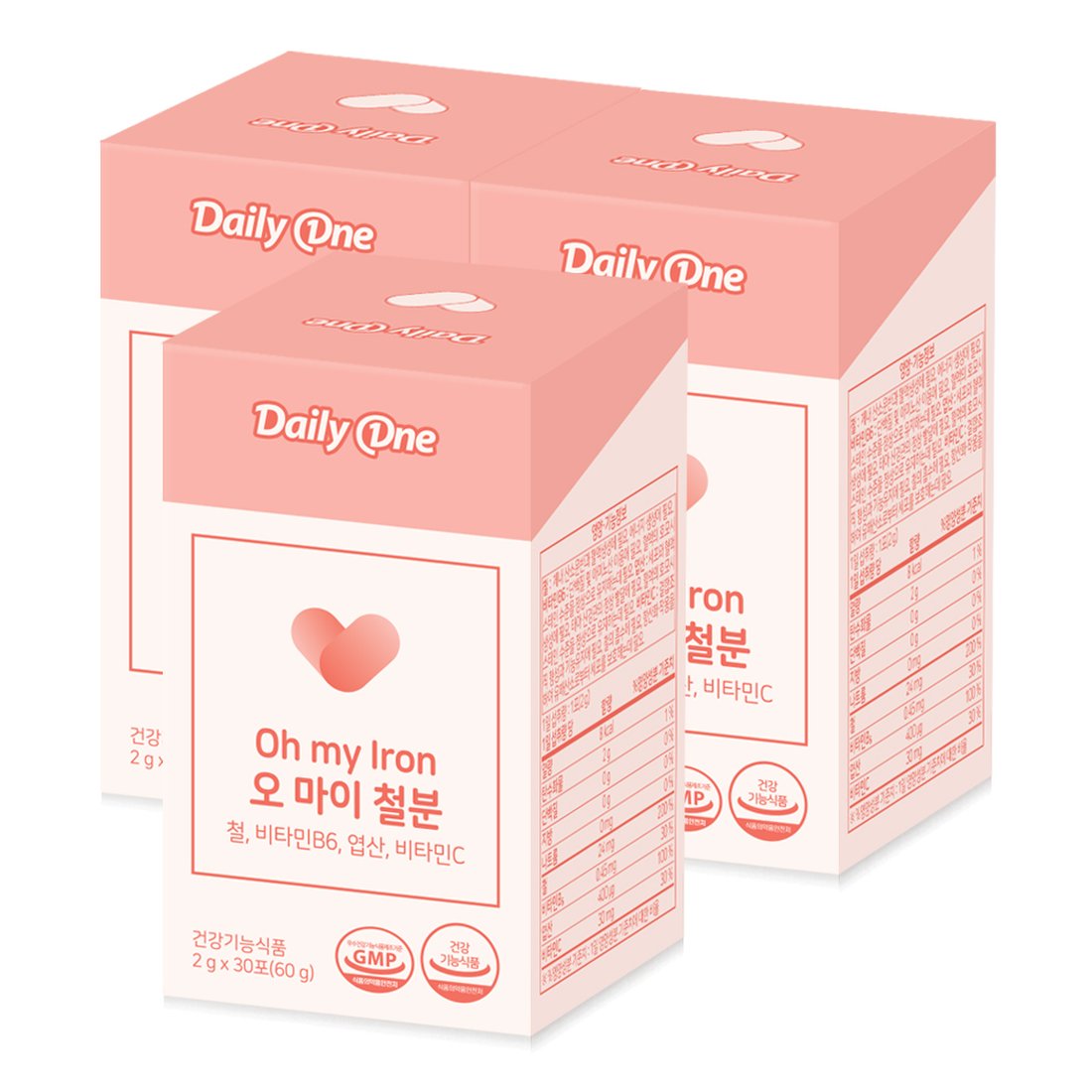 데일리원 오 마이 철분 비헴철 고함량 철분제 2g X 30포 3통, 믿고 사는 즐거움 SSG.COM