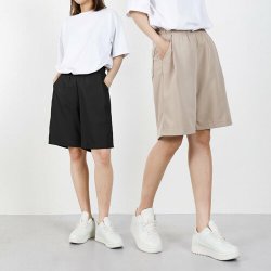 여성 고밀도코튼 원턱다트 빅사이즈 M~2XL 밴딩반바지 - SSG.COM